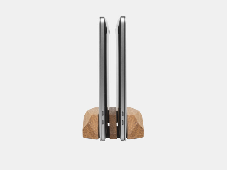 Dual Laptop Dock - double laptop vertical dock | Oakywood.shop