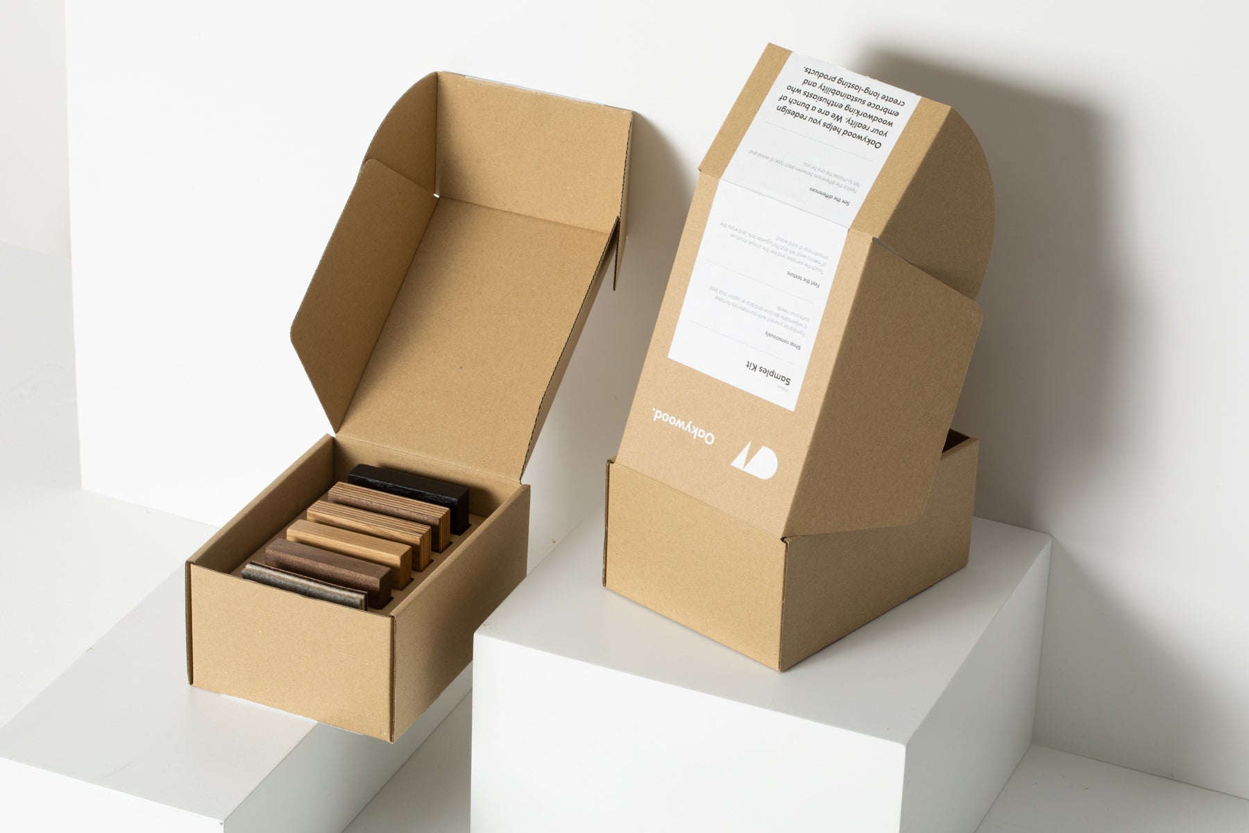 Samples Kit: solid oak/walnut wood & veneer, felt | Oakywood.shop