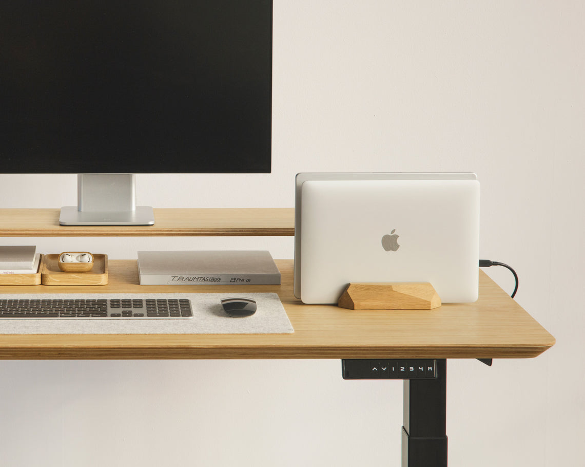 Dual Laptop Dock - double laptop vertical dock | Oakywood.shop