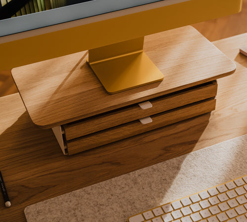 Small Desk Shelf with Drawer | Oakywood.shop