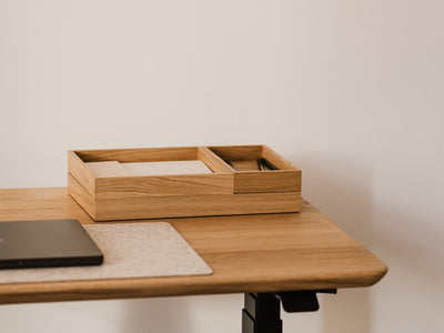 Stackable Valet Tray | Modular Wooden Desk Organizer for home office ...