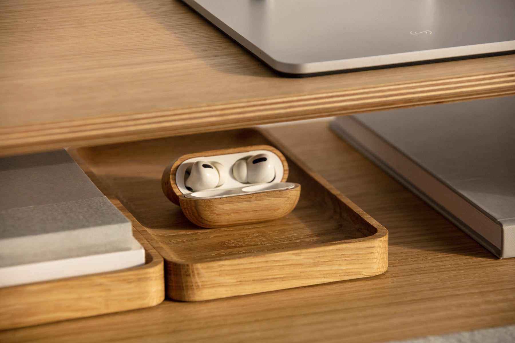 Catchall Tray Bundle Set of 3 Wooden Trays for Desk Organization Oakywood.shop